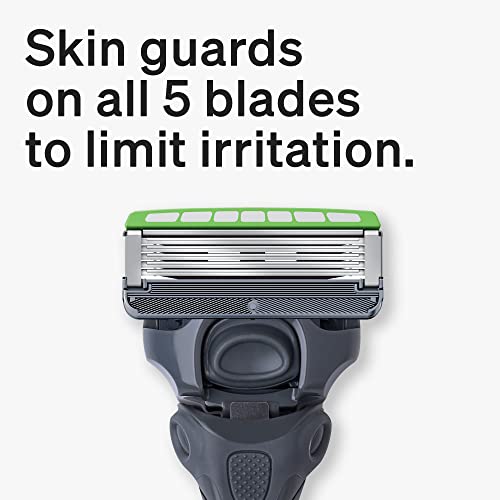 Schick Hydro 5 Sense Sensitive Skin Razor with Shock Absorb Technology for Men, 1 Handle with 2 Refills