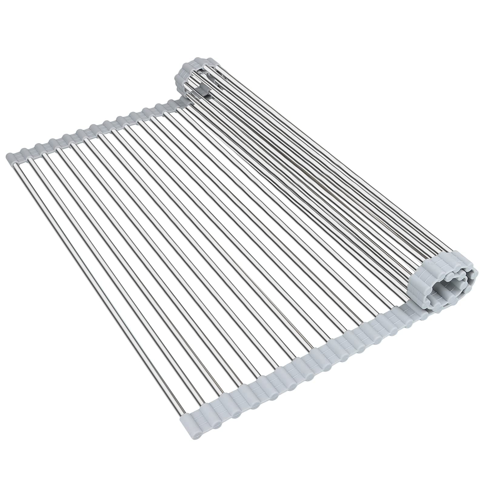 YAHAFI Roll Up Dish Drying Rack - Expandable Kitchen Accessories,Sink Protectors for Kitchen Sink Dish Racks - for Kitchen Counter,Kitchen Rack, 14.6inch(L 19.7inch(W)