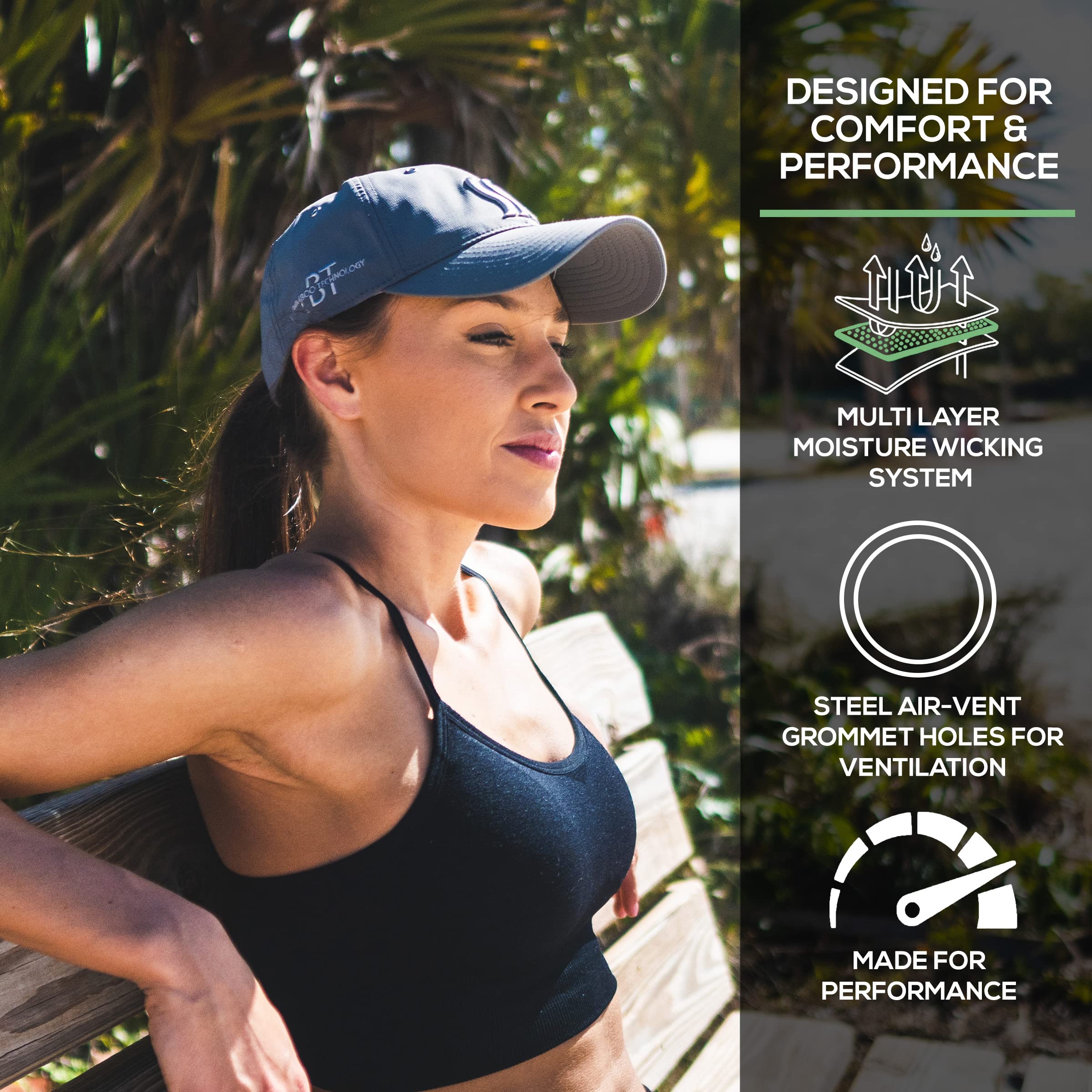 SAAKA Max Dry Hat for Men & Women. Lightweight Performance Cap. Golfing, Running, Tennis, Workout, Sports Graphite