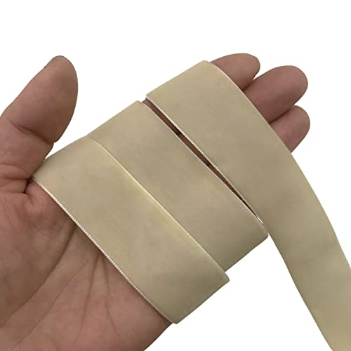 PEPPERLONELY 5 Yards Single Face Velvet Ribbon 25mm (1 Inch), Ivory #4