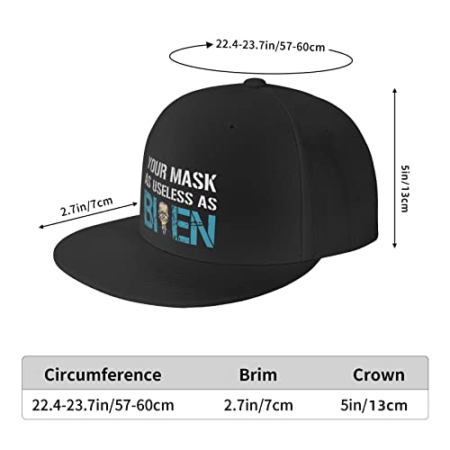 Your Mask is As Useless As Joe Biden Hat Adult Adjustable Baseball Cap Trucker Hats Black
