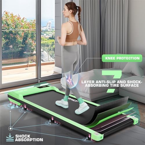 Treadmills for Home,Under Desk Walking Pad Treadmill,2-in-1 Running,Walking & Jogging Portable Running Machine with Remote Control,No Assembly Required,2024 Upgrade