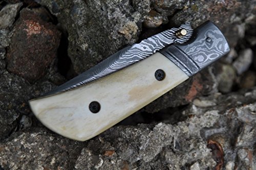 Perkin- Handmade Damascus Pocket Knife - Beautiful Folding Knife