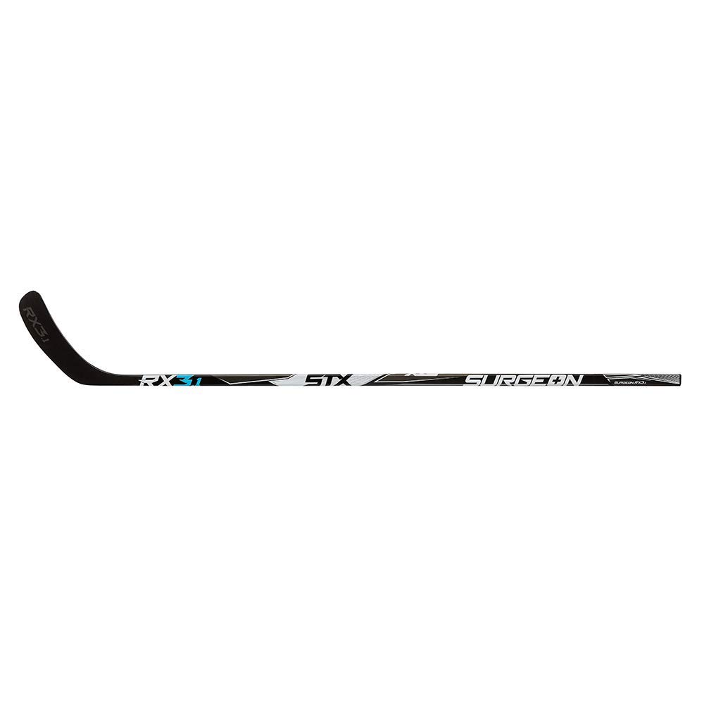 STX mens STX Ice Hockey Surgeon RX3 1 Hockey Stick Junior Right 45 X92, Black/Blue, Junior US