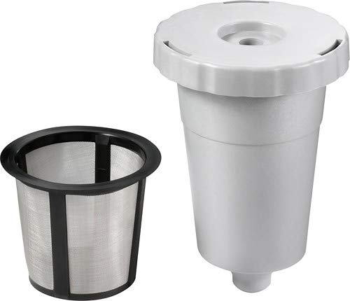 Reusable Coffee Holder and Filter Set, Grey 3 part with filter basket works with Keurig My K-Cup Home brewers by PureWater Filters