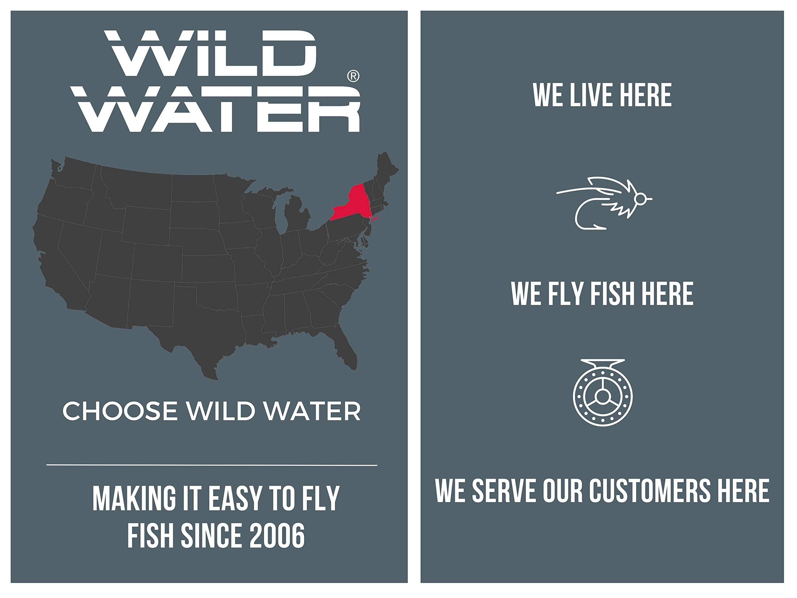 Wild Water Fly Fishing 8' Tenkara Fly Rod Complete Combo Starter Package with Flies