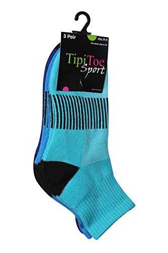 Tipi Toe Women's 12-Pairs Running & Athletic Sports Performance Ankle/Quarter Socks (WQ16-AB-N1)