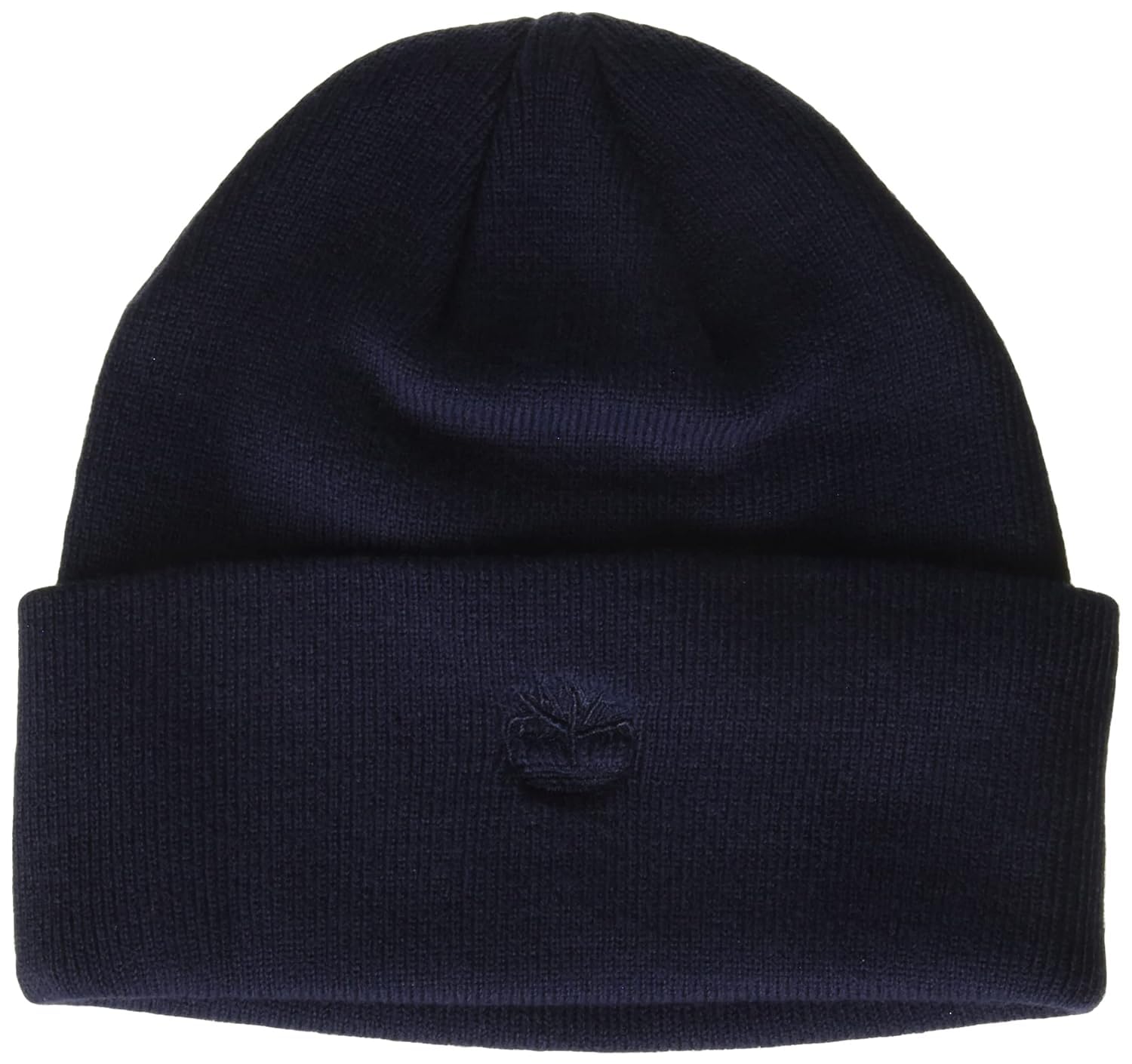 Timberland Men's Cuffed Beanie with Embroidered Logo, Peacoat, One Size