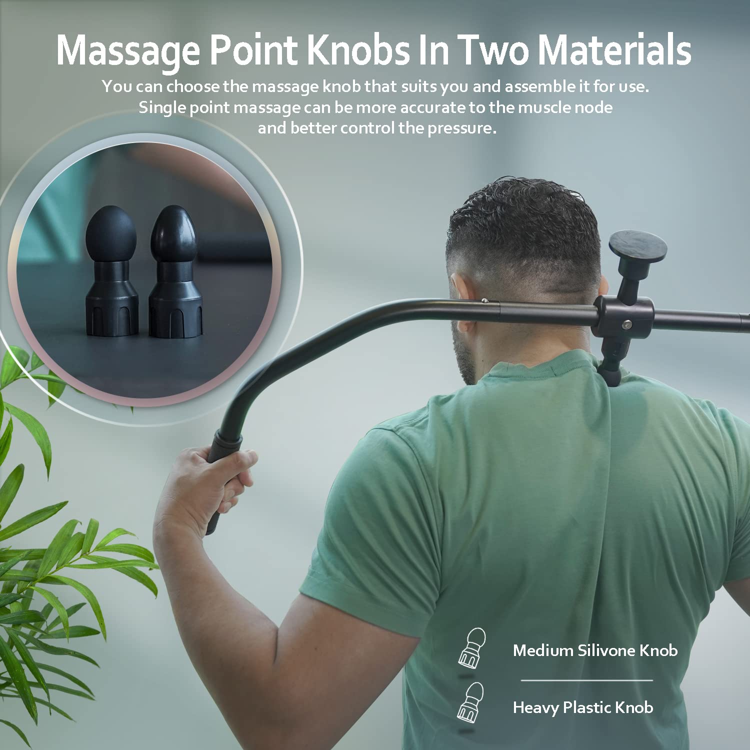 Trigger Point Massage Cane Fipehima Back Massager for Muscle Pain Relief and Self-Massage Therapy ，Handheld Back, Neck, Shoulder, Leg and Foot Massager（ Black）