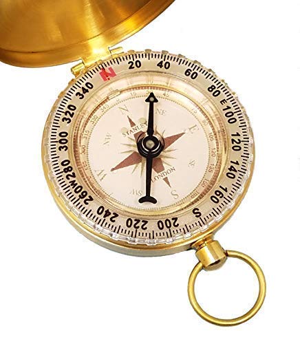 Stanley London Personalized Pocket Compass Engraved Joshua 1:9 (Be Strong and Courageous) - Great for Baptism, Confirmation, First Communion, Graduation (Compass & Box, Personalized)