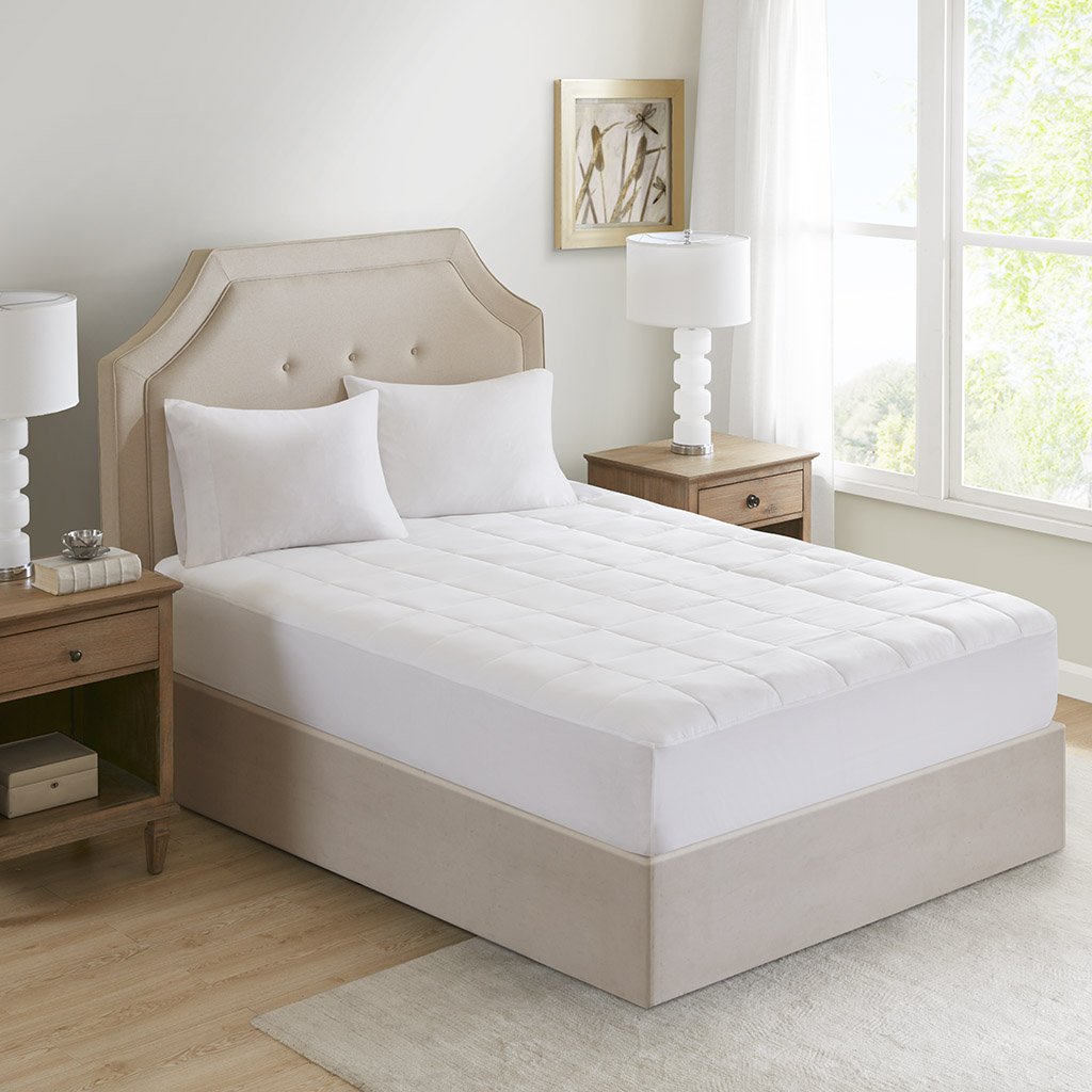 Sleep Philosophy 300 Thread Count Tencel Filled Mattress Pad Antimicrobial BI-OME Odor Eliminator