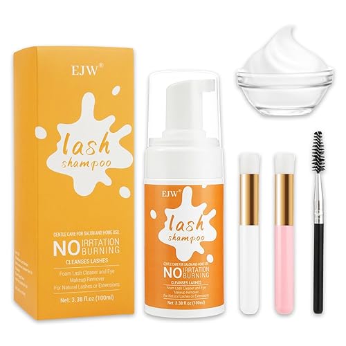 ๐ช๐๐ก๐ก๐๐ฅ ๐ฎ๐ฌ๐ฎ๐ฏ* 100ml Lash Shampoo Eyelash Extension Cleanser Kit - Oil-Free Foam, Complete Lash Care Set with Bowl, Brushes, Comb - Cluster Lash Wash & Dustcare Included