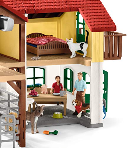 Schleich Farm World Large Toy Barn and Animals 52-piece Playset for Toddlers and Kids Ages 3-8 Multi, 19.3 Inch