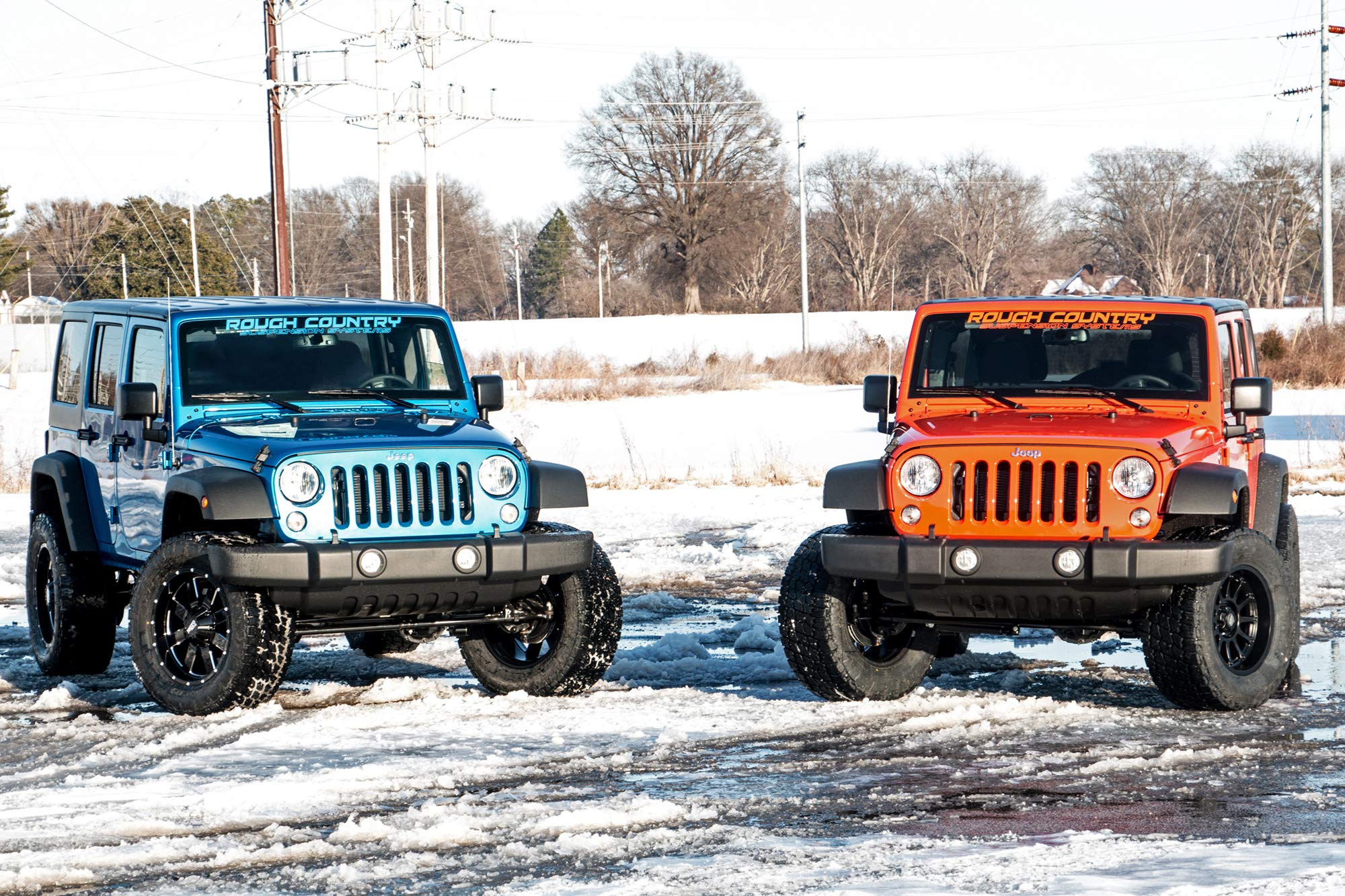 Rough Country 3.25" Lift Kit for 2007-2018 Jeep Wrangler JK | 2-Door - PERF693