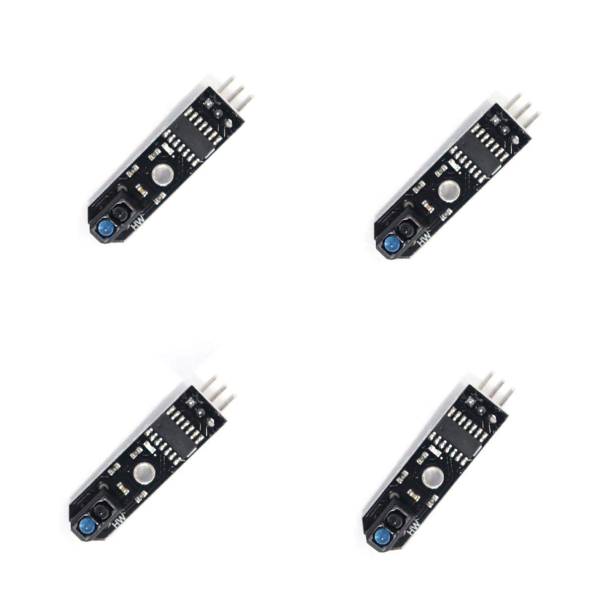 SUBALIGU 4pcs TCRT5000 IR Infrared Track Follower Sensor Obstacle Avoidance Module 5V Oc114