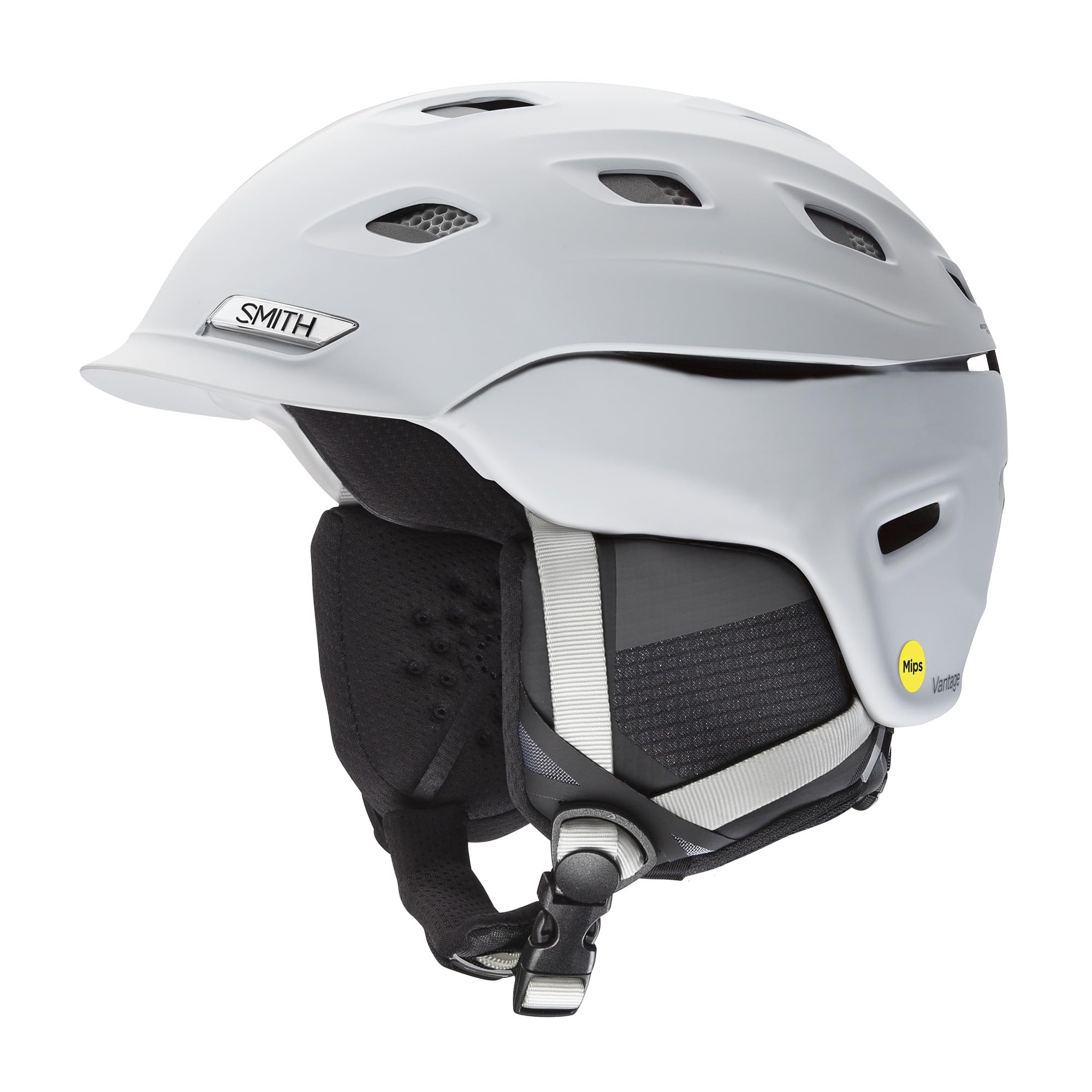 Smith Vantage Helmet for Men & Women – Adult Snowsports Helmet with MIPS Technology + Zonal Koroyd Coverage – Lightweight Protection for Skiing & Snowboarding – Matte White, Medium