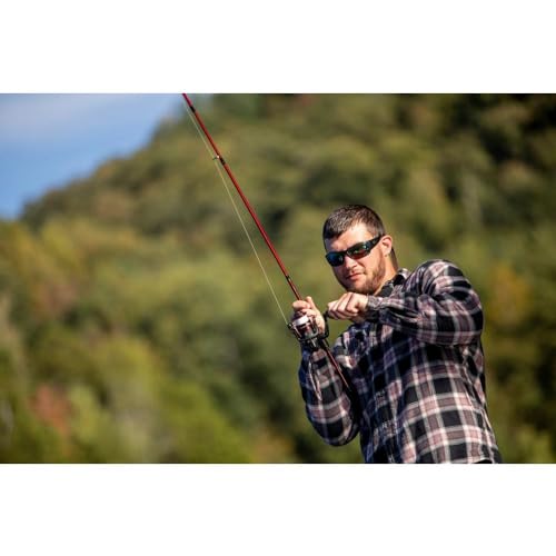 Shakespeare Ugly Stik 7β Carbon Spinning Rod, One Piece Spinning Rod, 6-10lb Line Rating, Medium Light Rod Power, Fast Action, 1/8-1/2 oz. Lure Rating, Red/Black