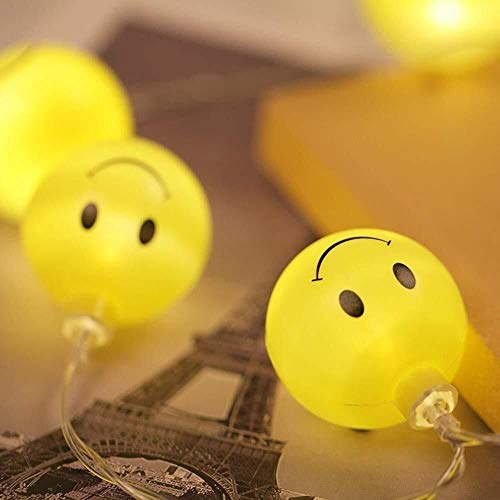 Sucastle WDWL Outdoor Light String, Smiley Face Light Decorative Light String, for Garden, Terrace, Garden, Home Decorative Lights (Size : 2M 10LED)