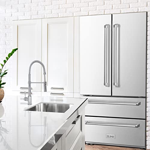 Z Line Kitchen and Bath ZLINE 36" 22.5 cu. ft Freestanding French Door Refrigerator with Ice Maker in Fingerprint Resistant Stainless Steel (RFM-36)