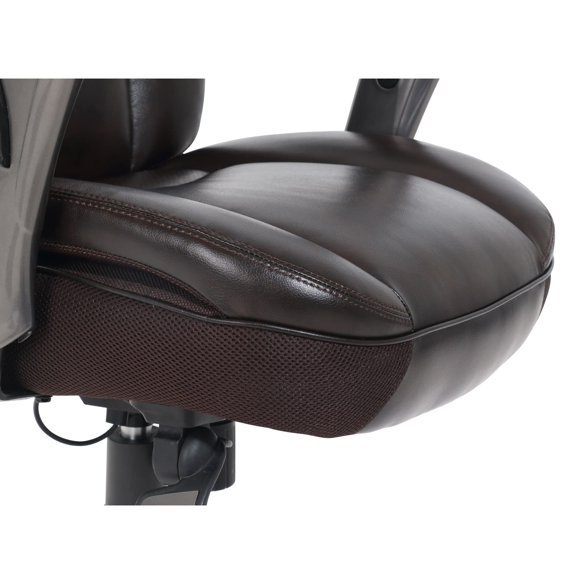 Serta® Smart Layers™ Siena Ergonomic Bonded Leather Mid-Back Manager's Chair, Brown