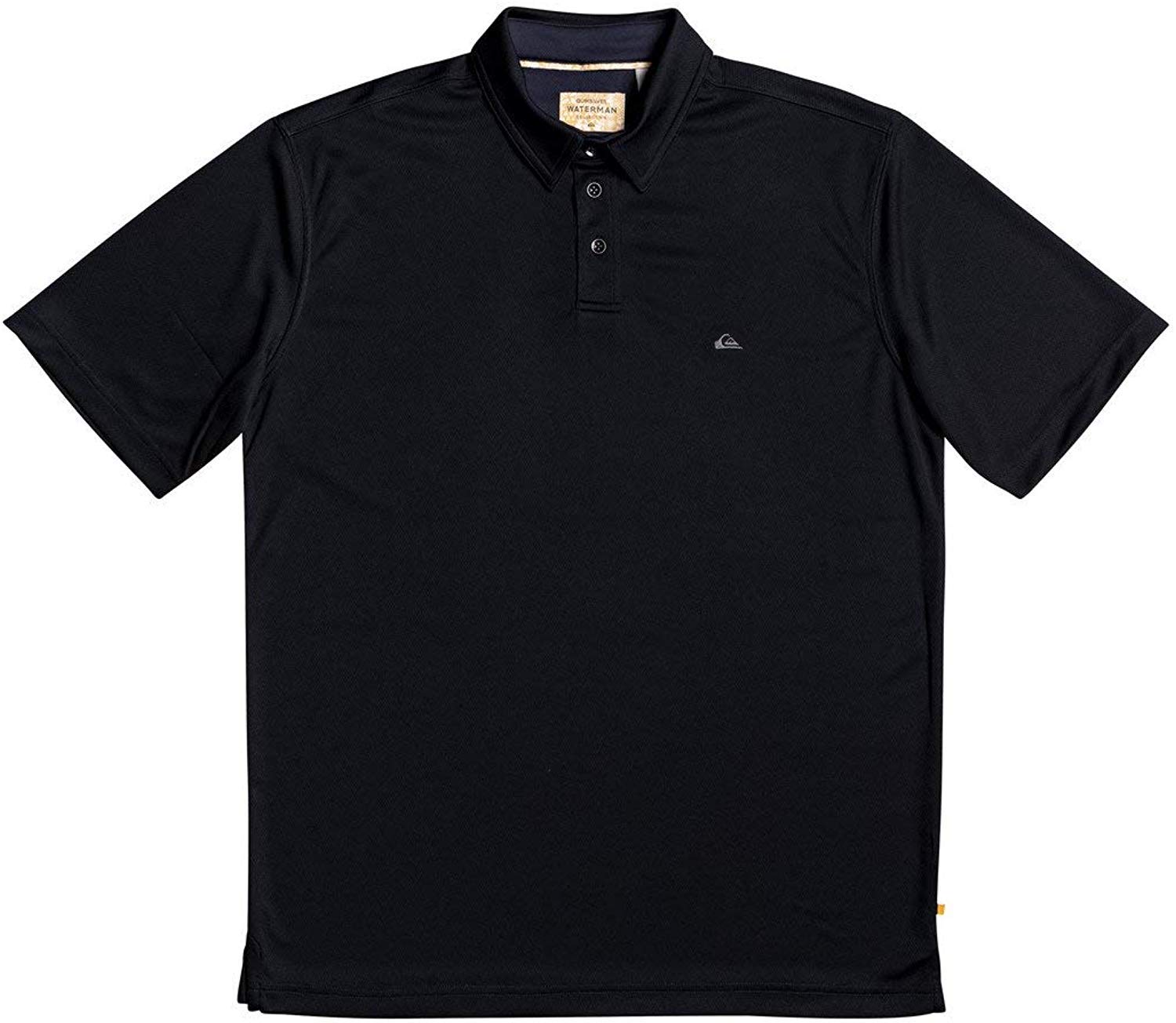 Quiksilver Men's Water 2 Lightweight Quick Dry Collared Polo Shirt, Black, L