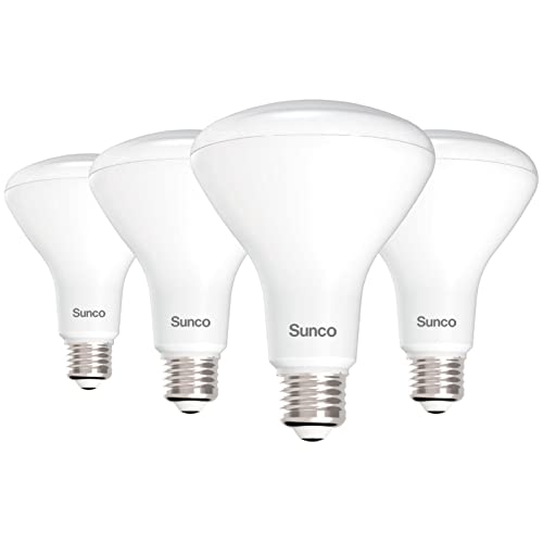 Sunco 4 Pack BR30 LED Bulbs, Indoor Flood Lights CRI93 11W Equivalent 65W 3000K Warm White 850 Lumens, E26 Base, 25000 Lifetime Hours Interior Home Residential Dimmable Recessed Can Light Bulbs - UL