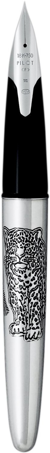 PILOT Namiki Sterling Collection Fountain Pen, Limited Edition Jaguar Design Barrel, Medium Nib (60688)