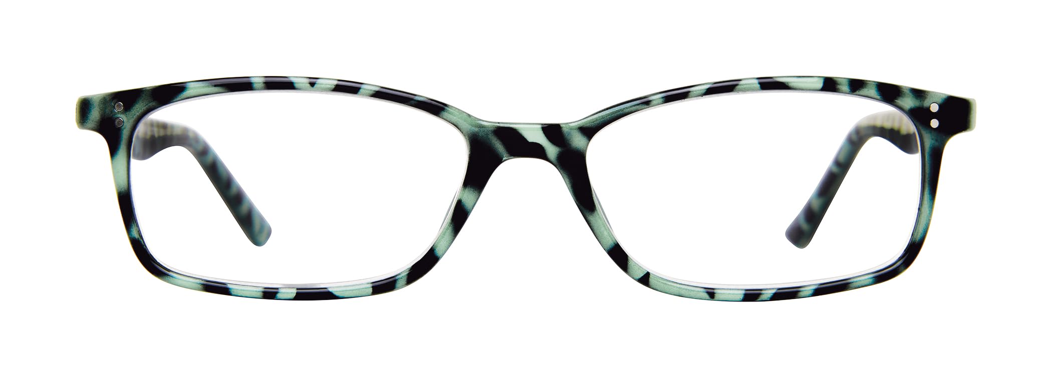 Scojo New York Gels Manhattan Reading Glasses, Handmade Scratch Resistant Readers for Women and Men, Mint Licorice - 1.25x