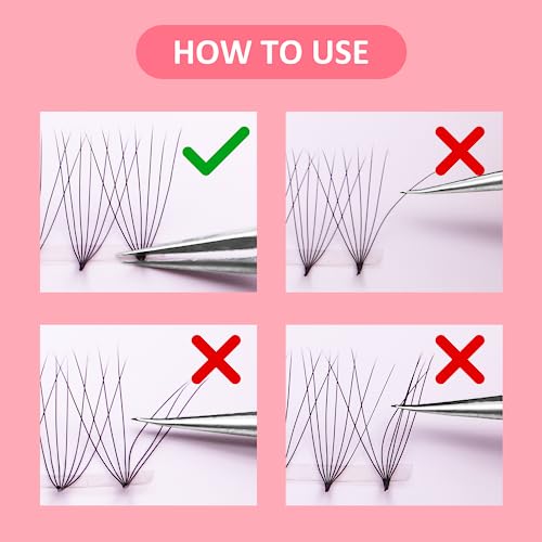 VEYES INC Lash Extension Supplies Premade Fans Eyelash Extensions Mixed Tray 7D 0.07 C curl 9-16mm Short Stem Volume Lashes Matte Black 320FANS