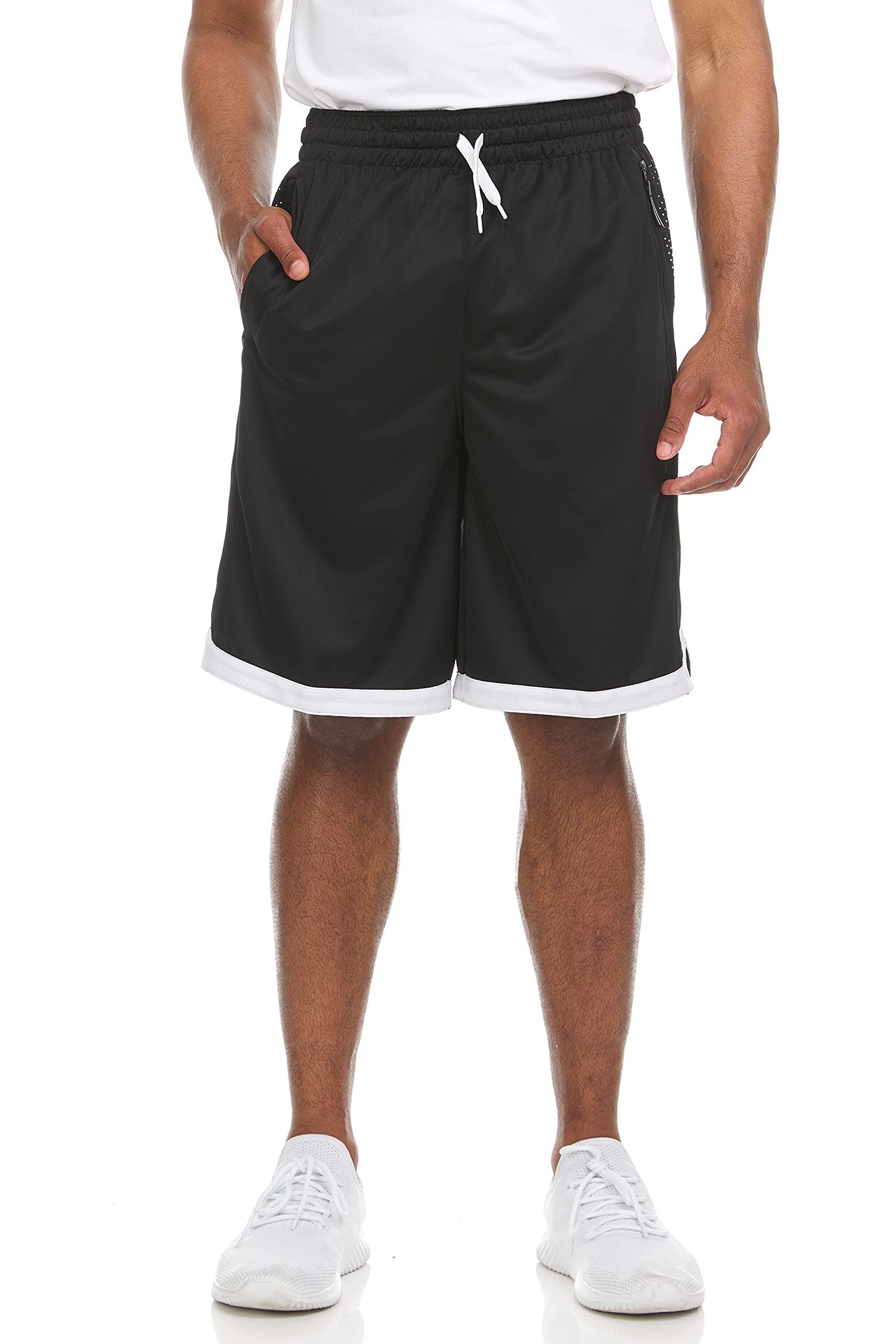 Spalding Mens Guard Performance Basketball Short, Black, XL
