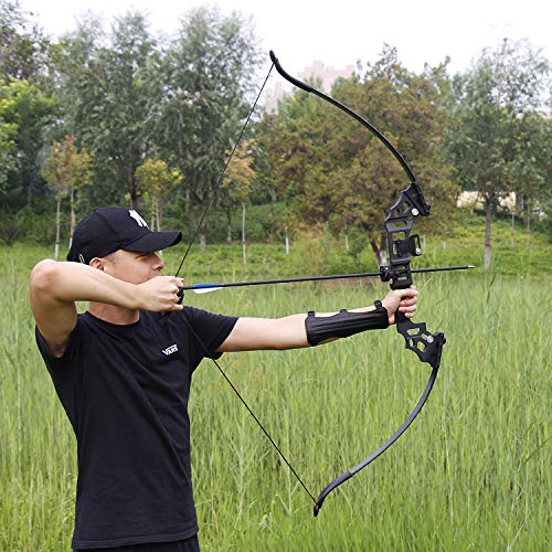 REAWOW Recurve Bows for Adults Archery Bow and Arrows Sets Hunting Takedown Bow 52in Adult Teens Beginner Right Handed Shooting Practice 6 Carbon Arrows …