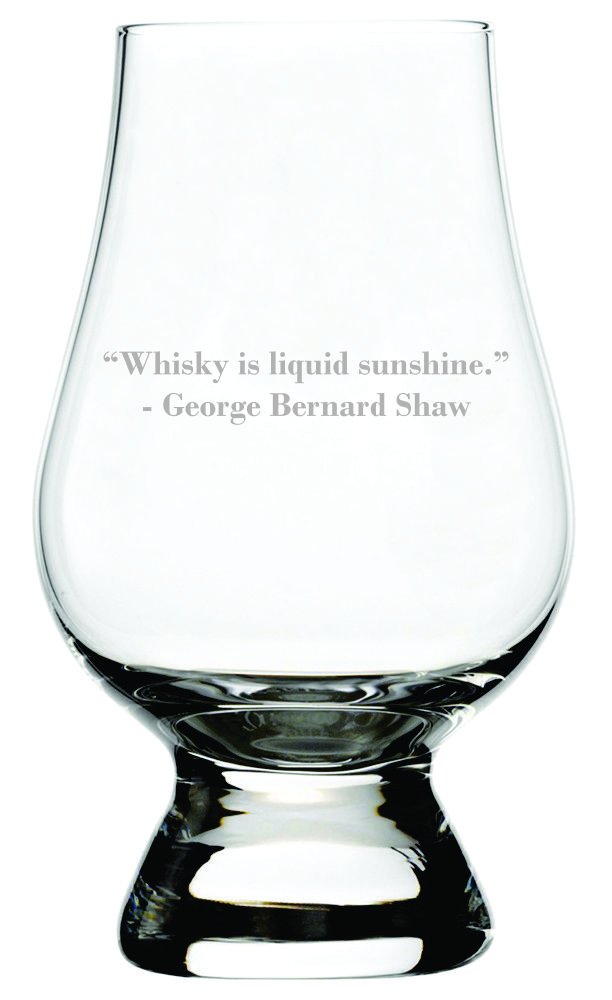 Whisky Is Liquid Sunshine Quote Etched Crystal Whisky Glass Compatible with The Glencairn Glass Accessories