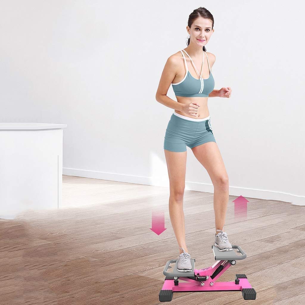 YFDM Fitness Exercise Elliptical Twister Stepper - Upgraded Quality Steel, Easy Standing Workout, Digital Display, Resistance Band Elliptical