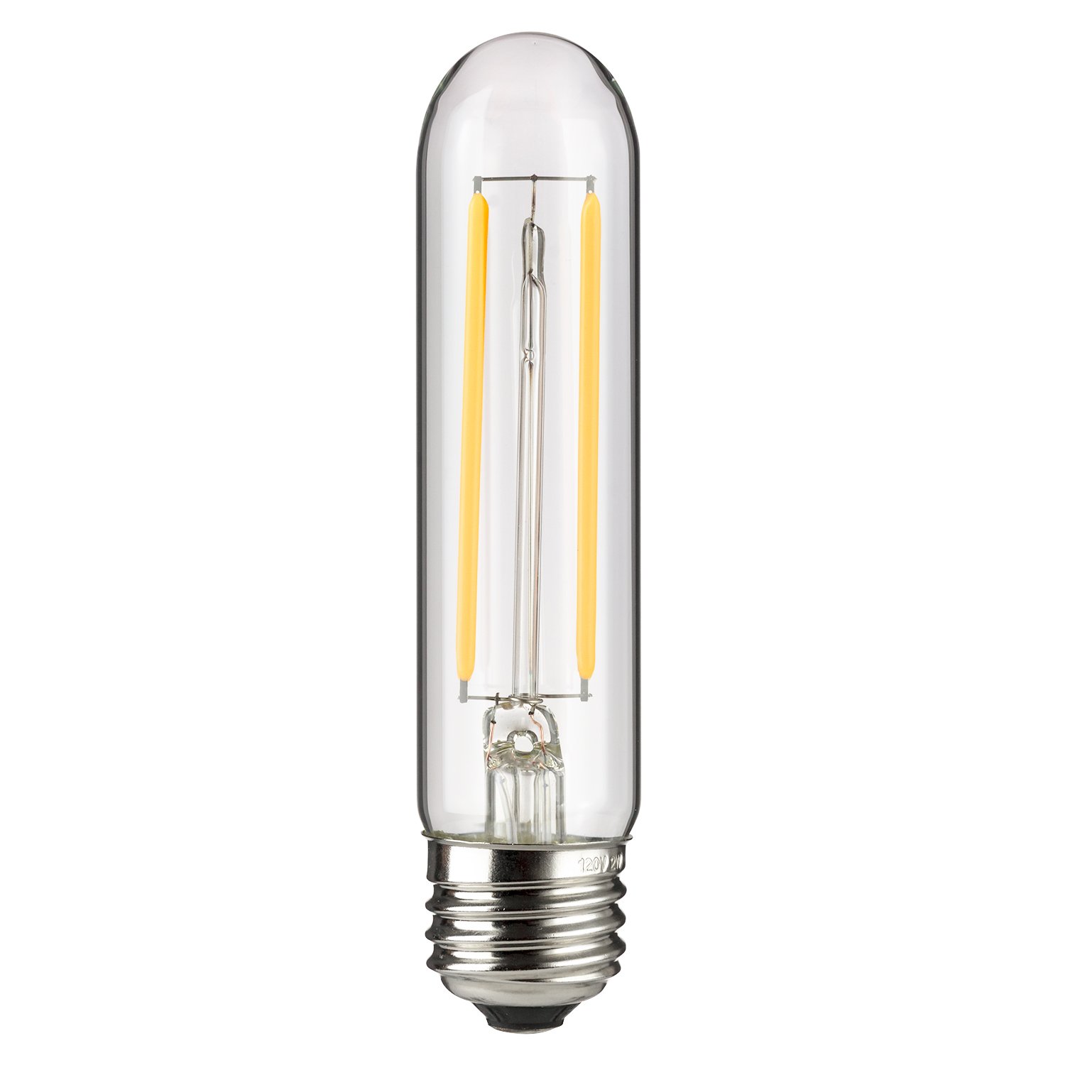 Sunlite 80611 LED Filament T10 Tubular Light Bulb, 6 Watts (60W Equivalent), 600 Lumens, Medium E26 Base, Dimmable, 128 mm, UL Listed, 2700K Soft White, 1 Pack