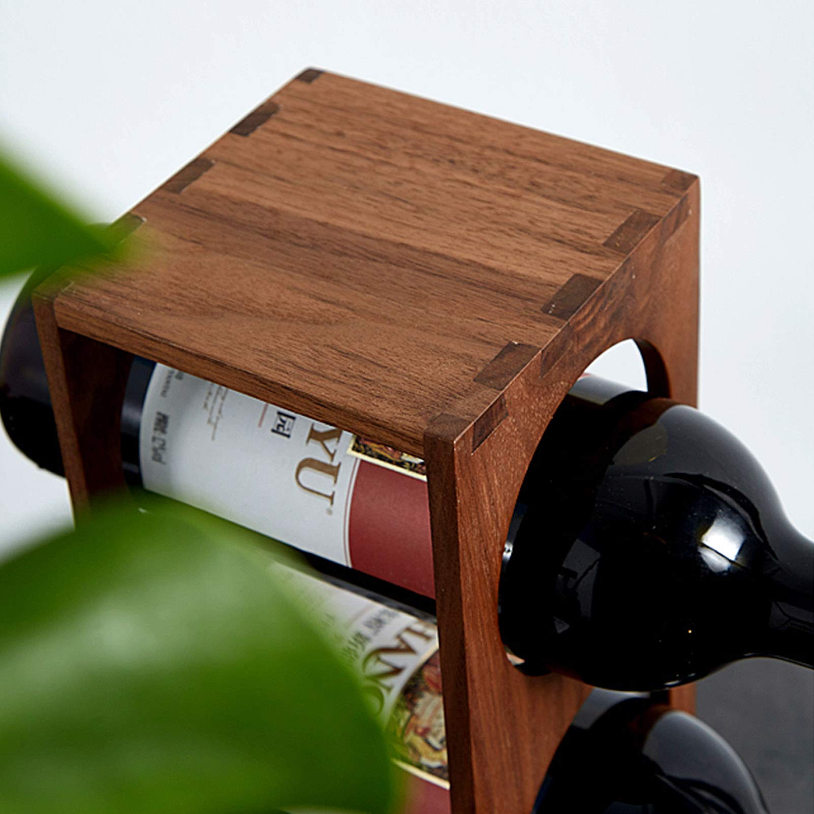 XWZJY Wine Bottle Holder Kitchen Dining Room Tabletop Wine Storage Rack for Horizontal or Vertical,Walnut Wood,121235cm