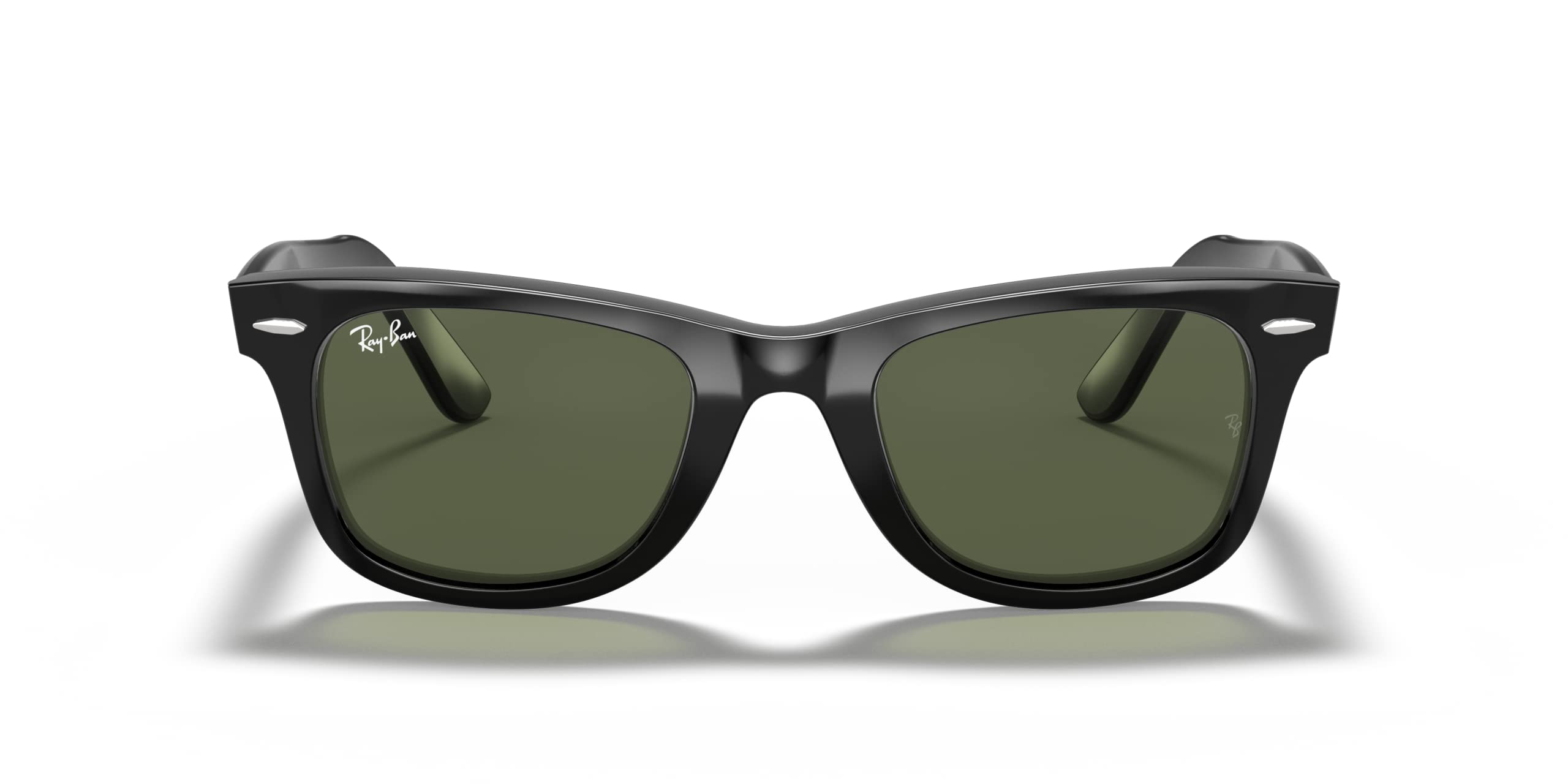 Ray-Ban RB2140 WAYFARER 901 50M Black/Crystal Green Square Sunglasses + BUNDLE with Designer iWear Eyewear Kit