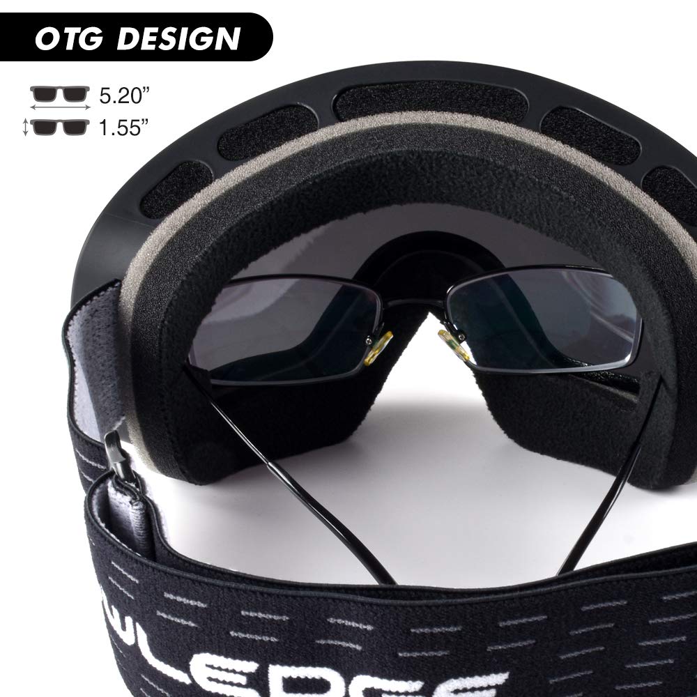 Snowledge Ski Goggles for Men Women with UV Protection, Anti-Fog Dual Lens