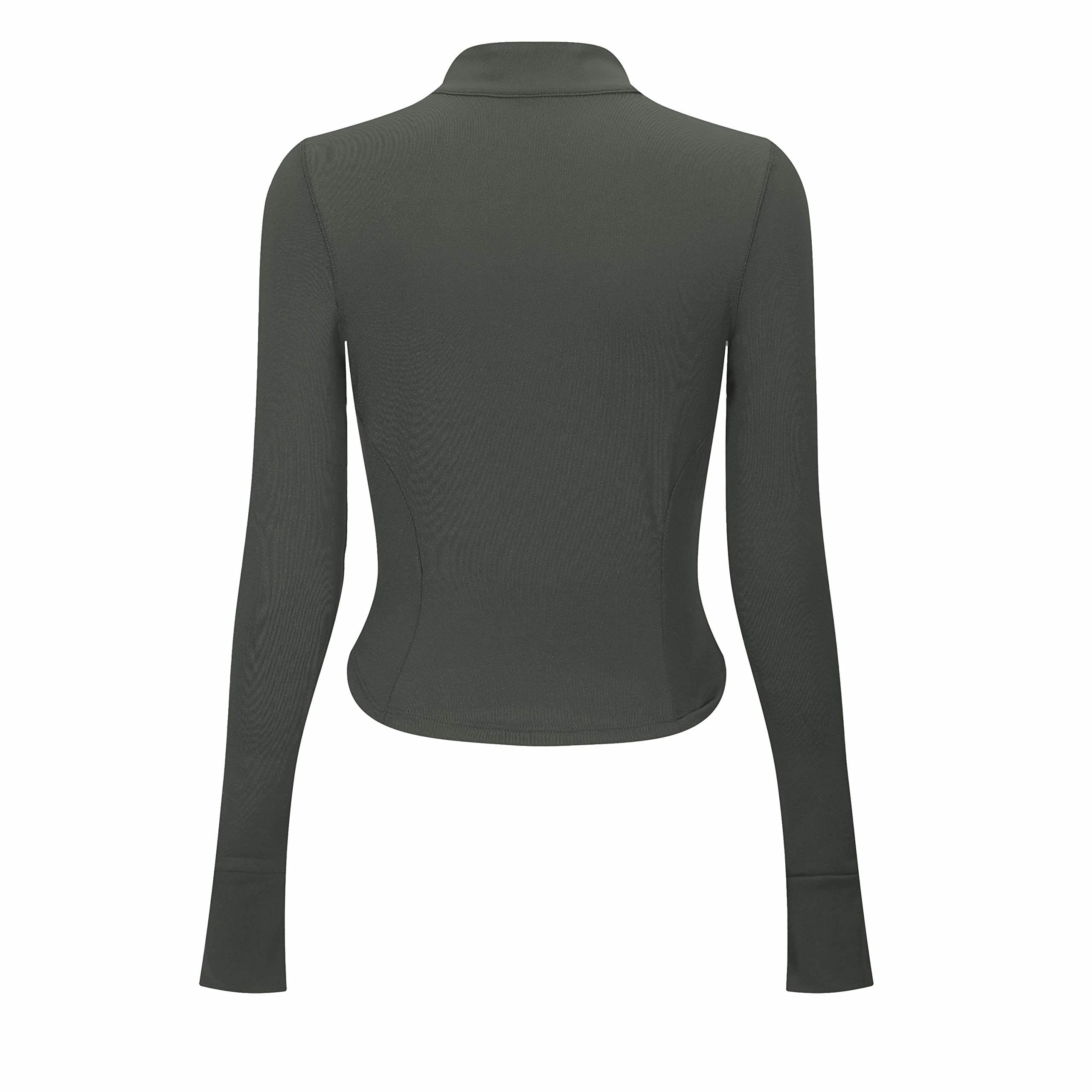 Truity Full Zip Up Workout Jackets for Women Slim Fit Running Yoga Tops Track Jacket with Thumb Holes