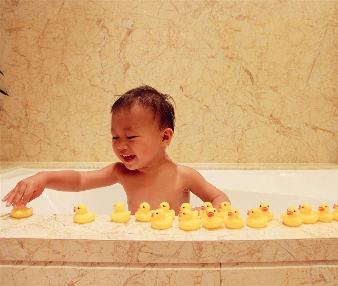 Rubber Ducky Baby Bulk Bath Toy Shower Birthday Party Favors Gift, Set of 50