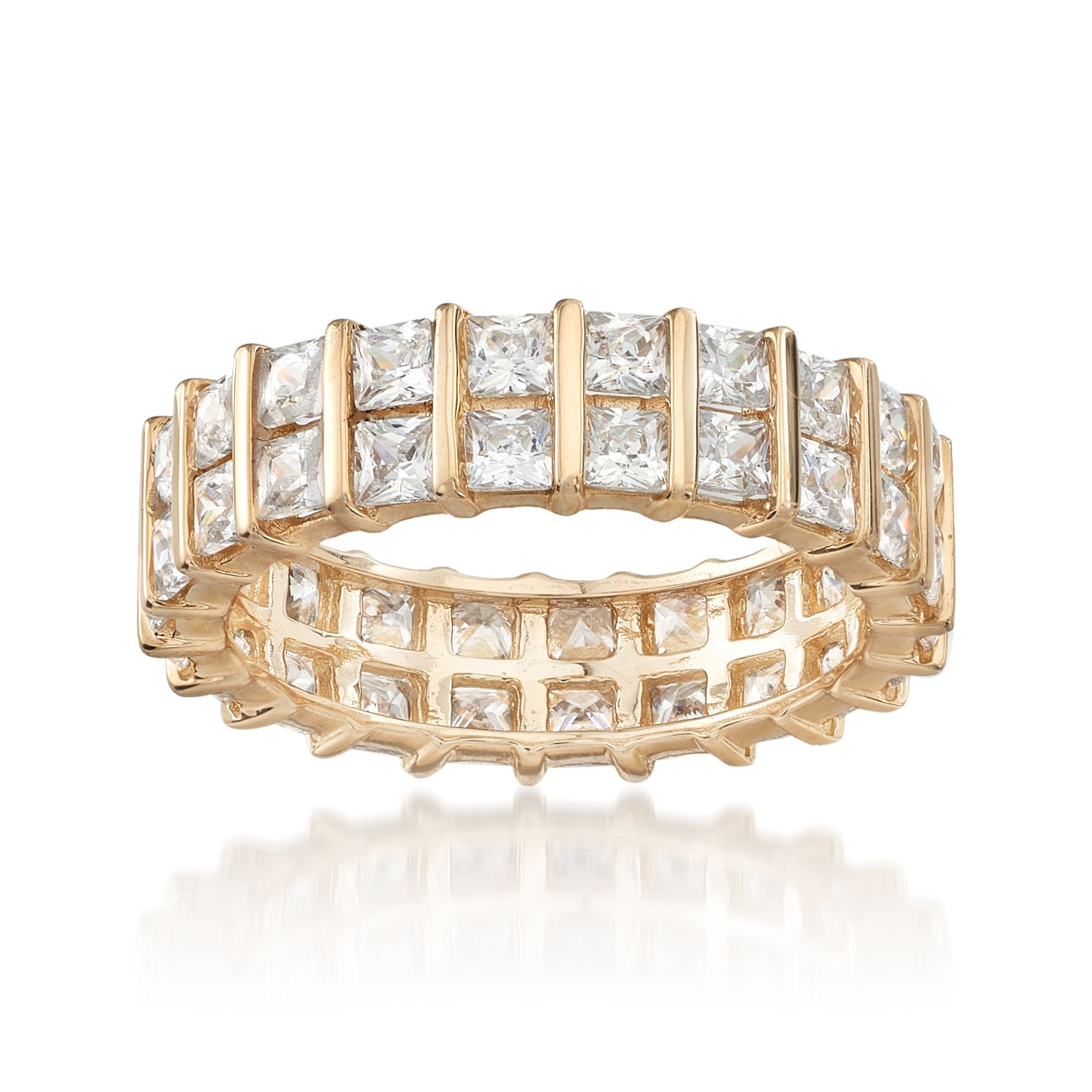 Ross-Simons 4.00 ct. t.w. CZ Eternity Band in 14kt Yellow Gold. Size 9