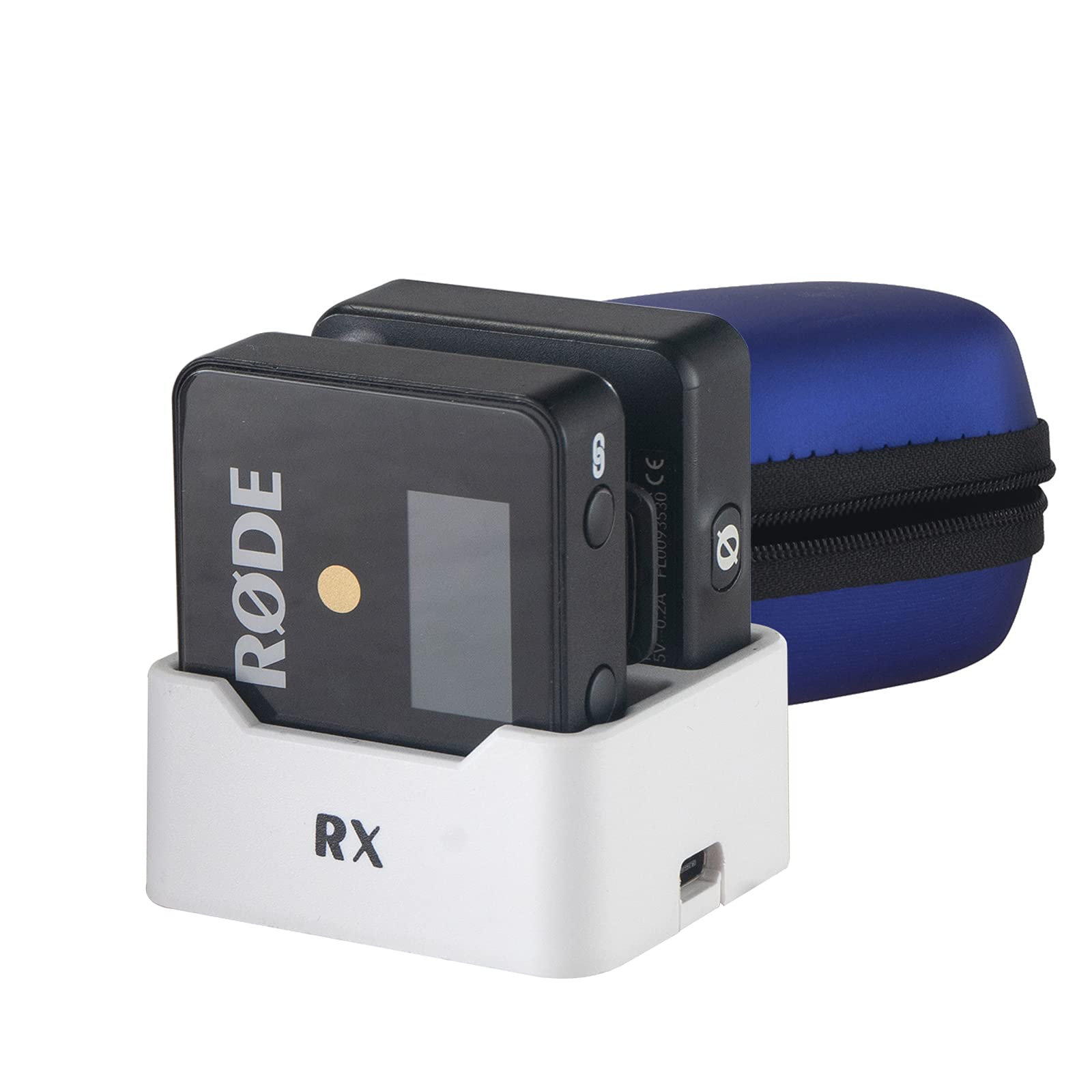 WELLMAKING RD-1 Power Charger Box for Rode Wireless Microphones GO and GO II,Only Need One Charging Cable to Charge Transmitter and Receiver of Rode Wireless Microphones (White)