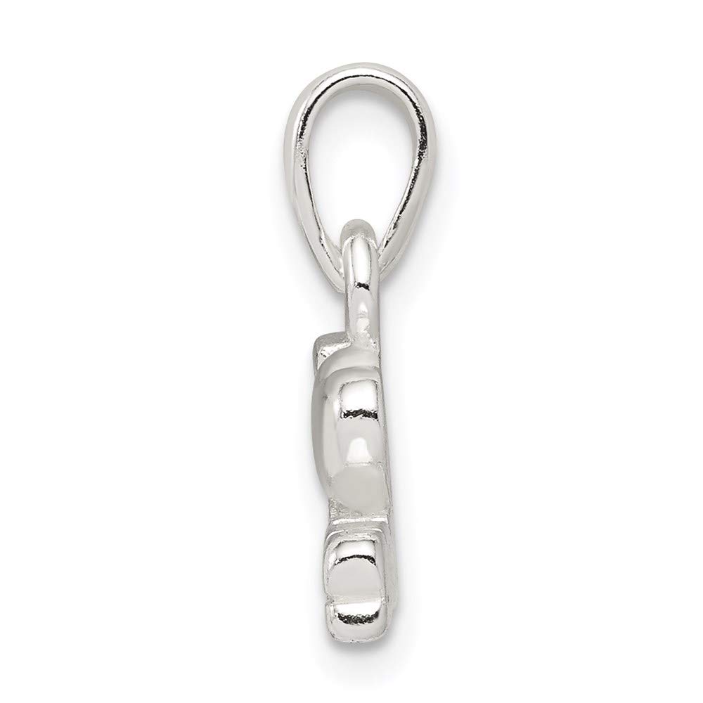 Sterling Silver I Love Music Pendant QQC6118