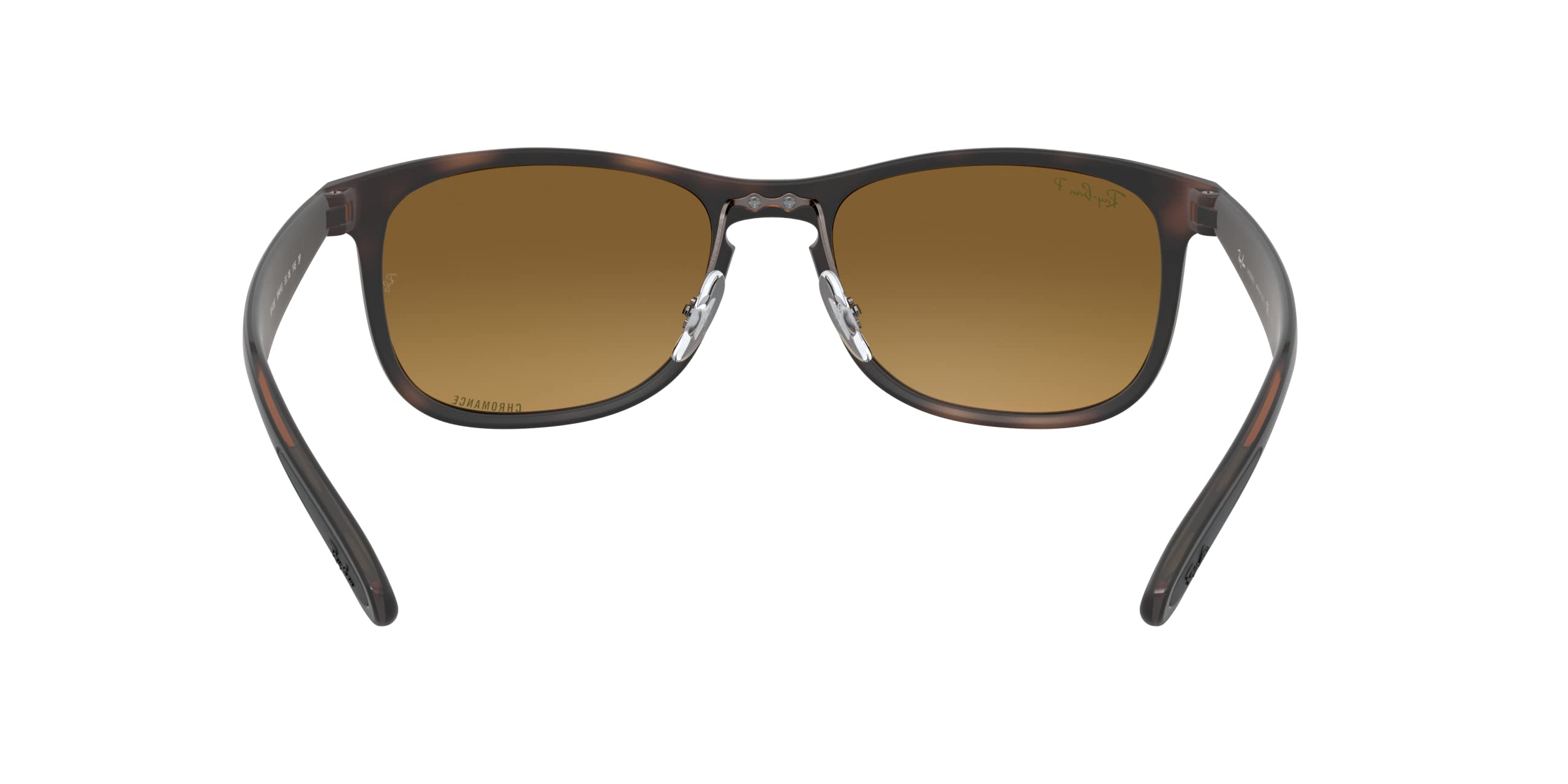 Ray-Ban Men's RB4263 Chromance Square Sunglasses, Matte Havana/Polarized Brown Mirrored Gold Gradient, 55 mm