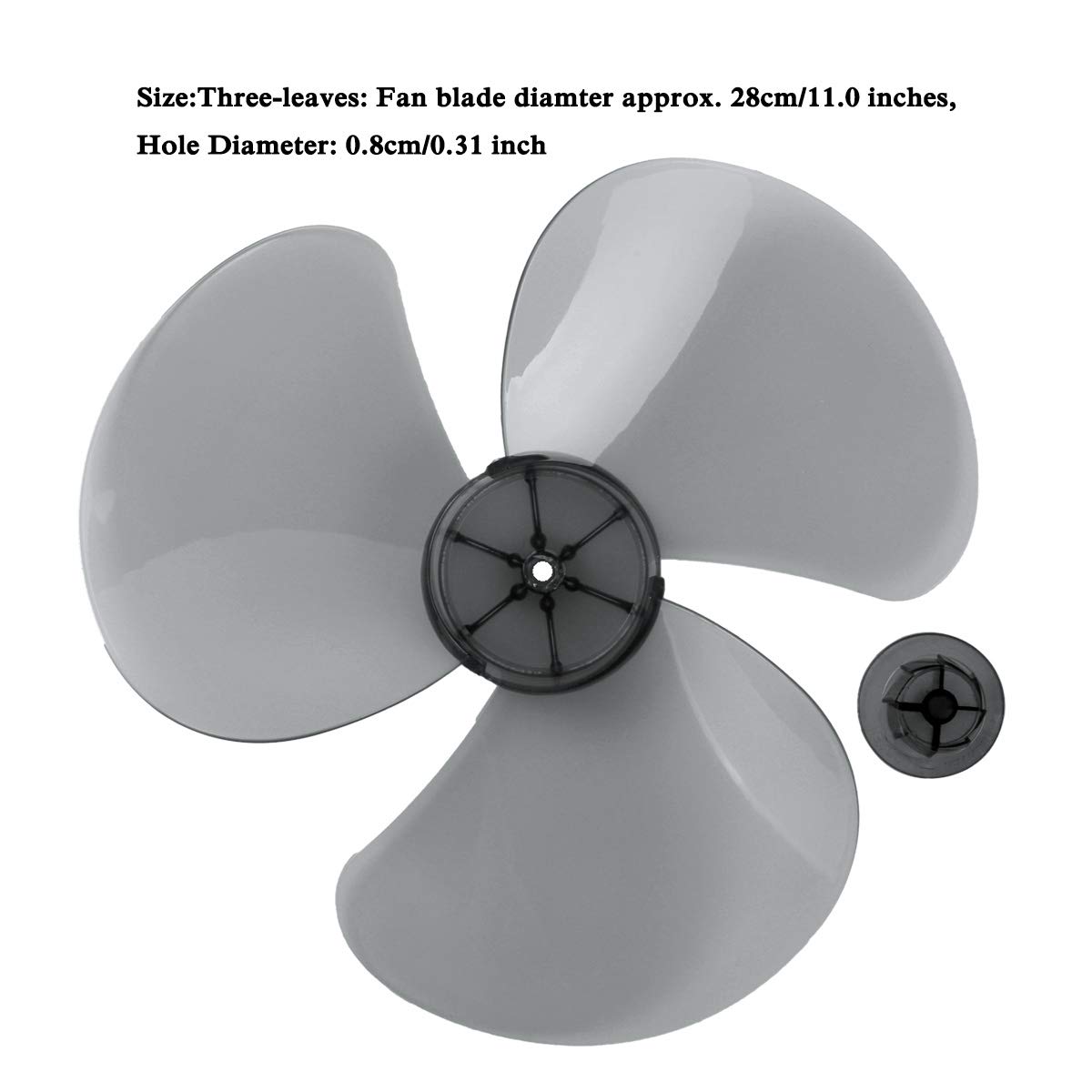 YiZYiF Plastic Round Bore Fan Blade 3/5 Leaves Replacement Electric Fan Leaves for Standing Pedestal Fan Table Fanner General Accessories Grey A 18 Inch