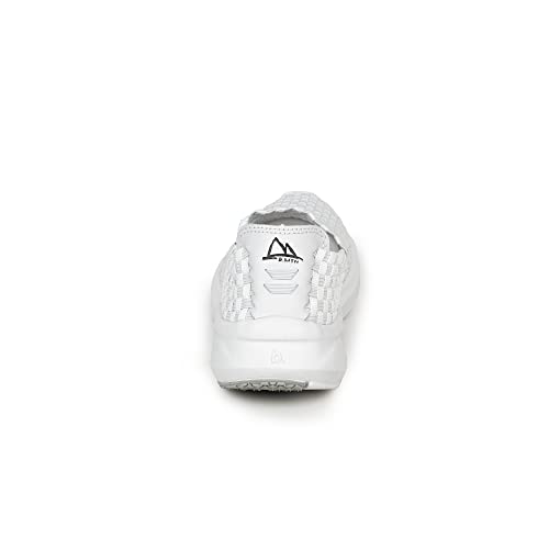 Woven Shoes Basic, Casual Woven Slip On Walking Shoes for Everyone, Comfortable Shoes and Light-Weight Shoes, Handmade Shoes, White, Size 6