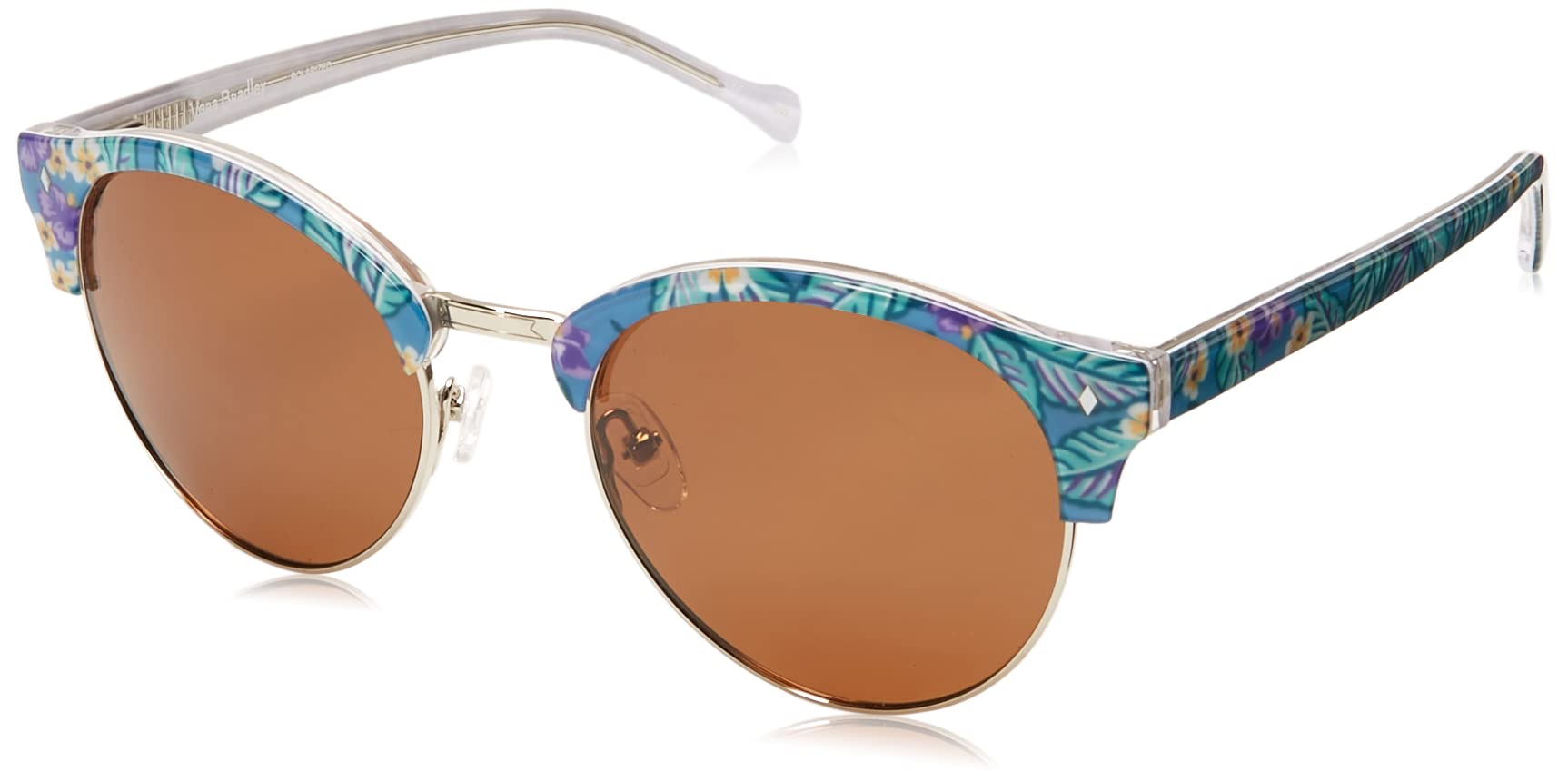 Vera Bradley Women's Jade Polarized Round Sunglasses, French Paisley, 53 mm