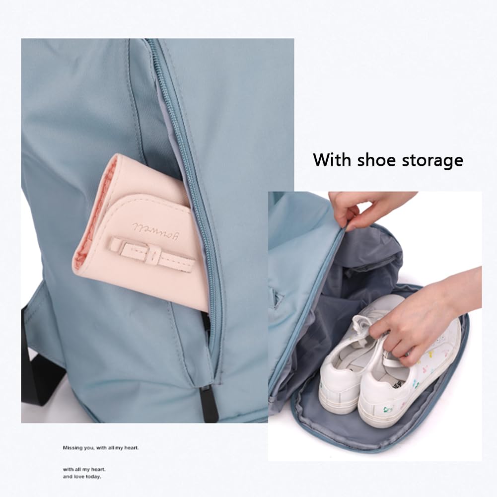 sikiwind Unisex Sports Storage Backpack with Shoe Compartment Fitness Rucksack Lightweight Dry & Wet Separation Gym Sackpack