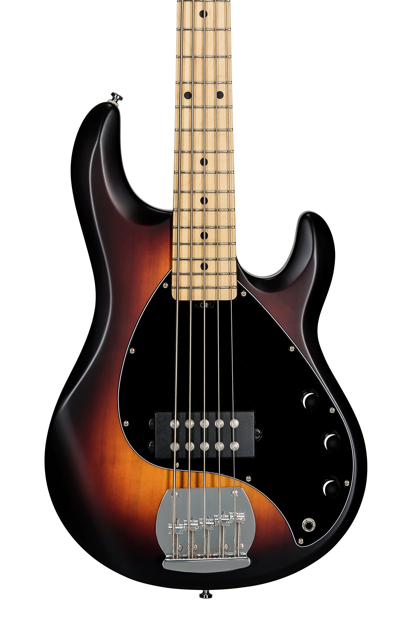 Sterling by Music Man StingRay Ray5 Bass Guitar in Vintage Sunburst Satin, 5-String
