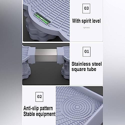 RatsCh Washing Machine Base Moisture Proof Adjustable Refrigerator and Dryer Stand Length/Width 43-65cm Air Conditioner Base Floor Trays for Dishwasher Fridge Freezer H:10-12cm (Size : 12 Legs)