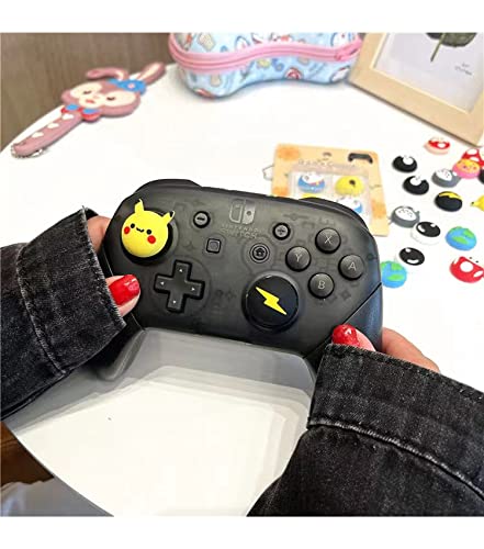 PERFECTSIGHT Cute Thumb Grip Caps for Playstation 4/5, PS5, PS4, Xbox Series X/S, Xbox One, Switch PRO Controller, 4PCS Kawaii Soft Skin Rubber 3D Analog Thumbsticks Grips Joystick Cover Set - Mario